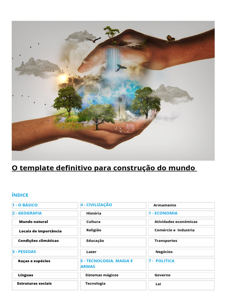 O Template Definitivo para Construção Do Mundo: Índice | PDF