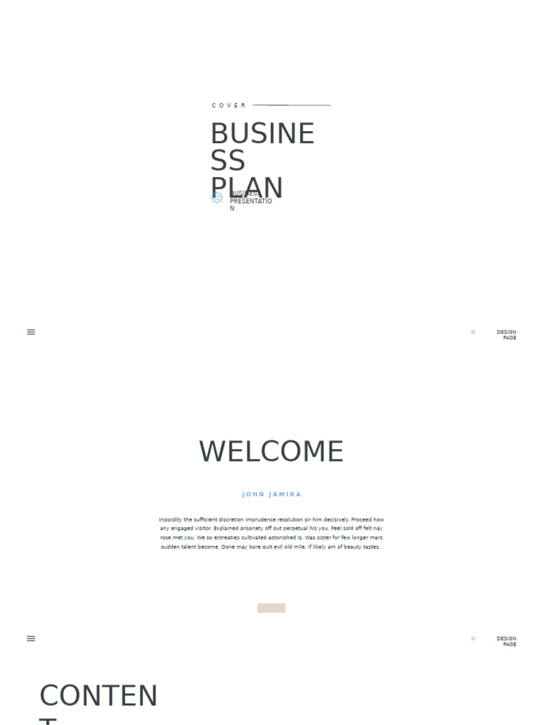 01 - Business Plan Presentation Template | PDF