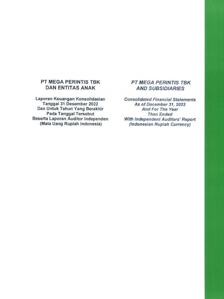 ZONE Report-PT Mega Perintis TBK 2022 | PDF