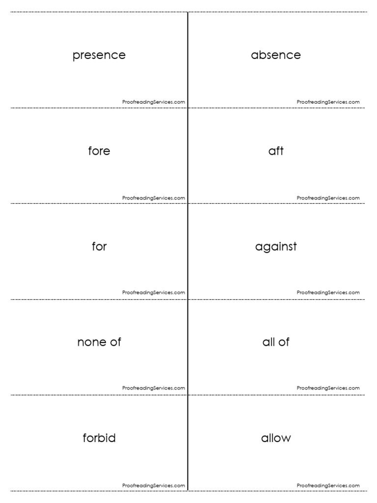 424 Antonym Pairs You Must Know - FINAL | PDF