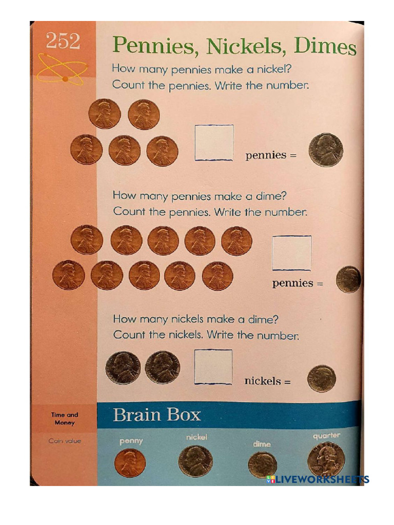 Counting Pennies, Nickels, and Dimes | PDF