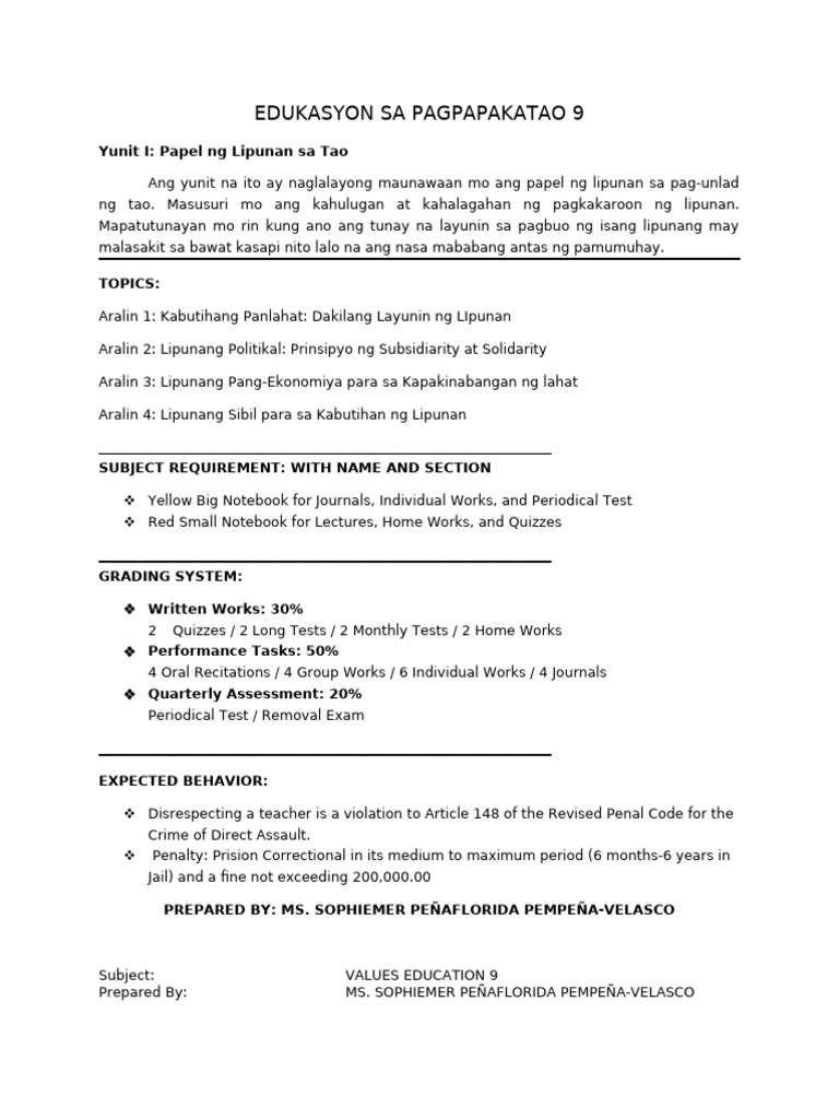Course Outline | PDF