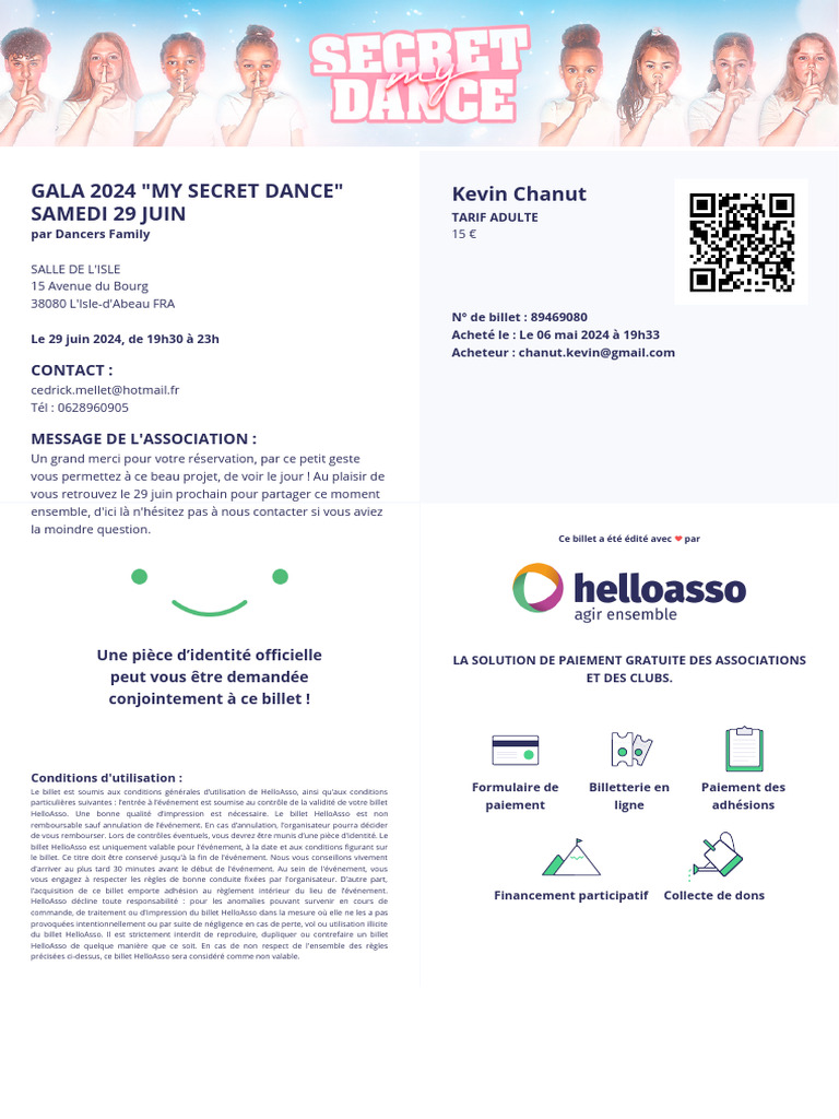 Billet Gala Danse | PDF
