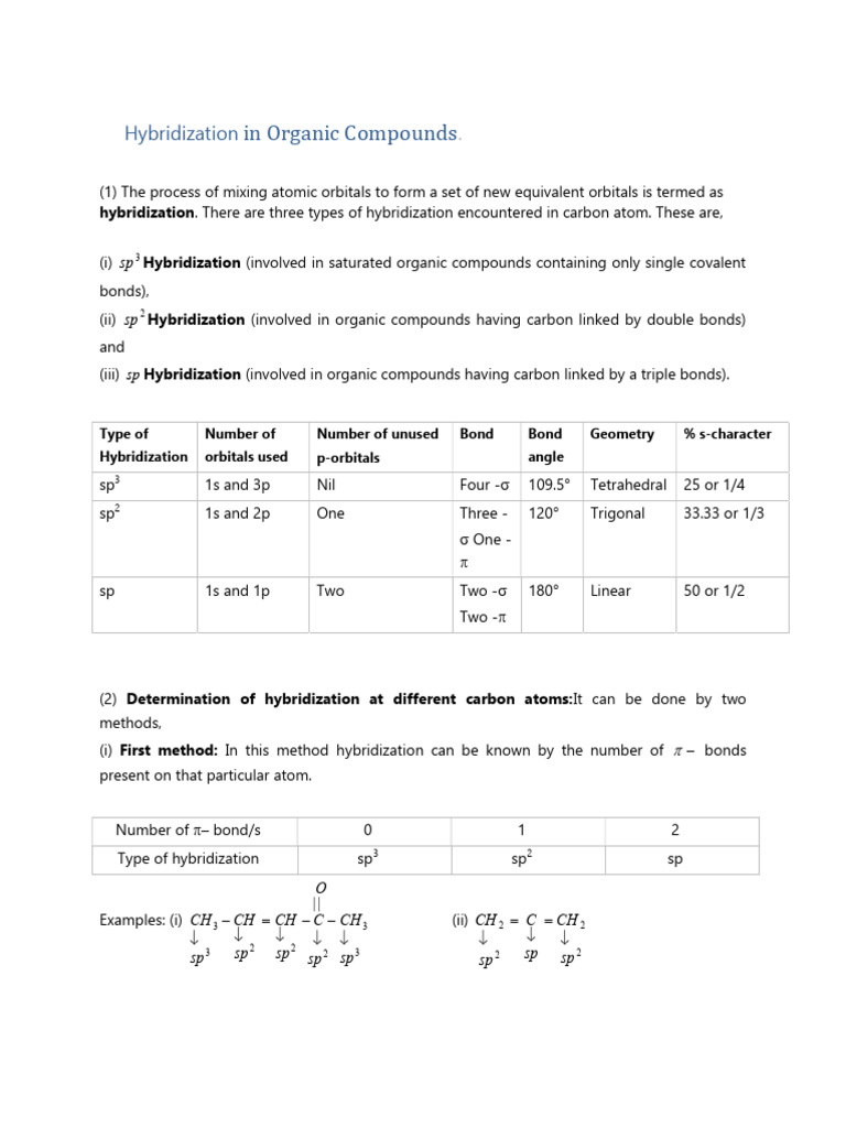 2 - JEE - Chemistry - General Organic Chemistry - Hybridization in ...