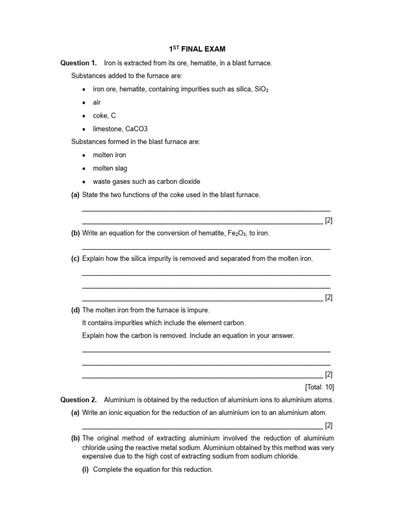 Chemistry Practice Question | PDF