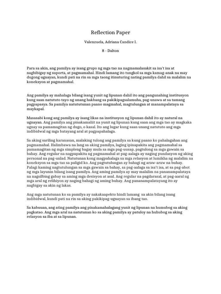 Reflection | PDF