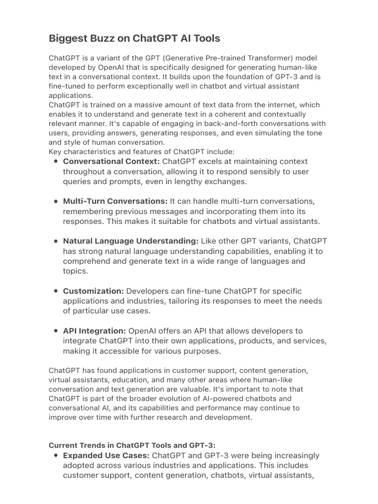 ChatGPT AI Tools: Features & Reliability | PDF | Human Communication ...