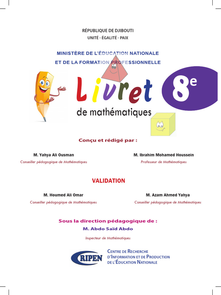 Livret Maths 8eme Chap1 | PDF