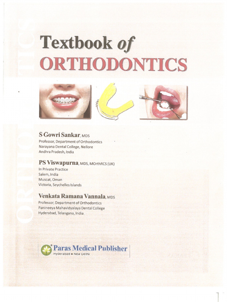 Textbook of Orthodontics S Gowri Sankar | PDF