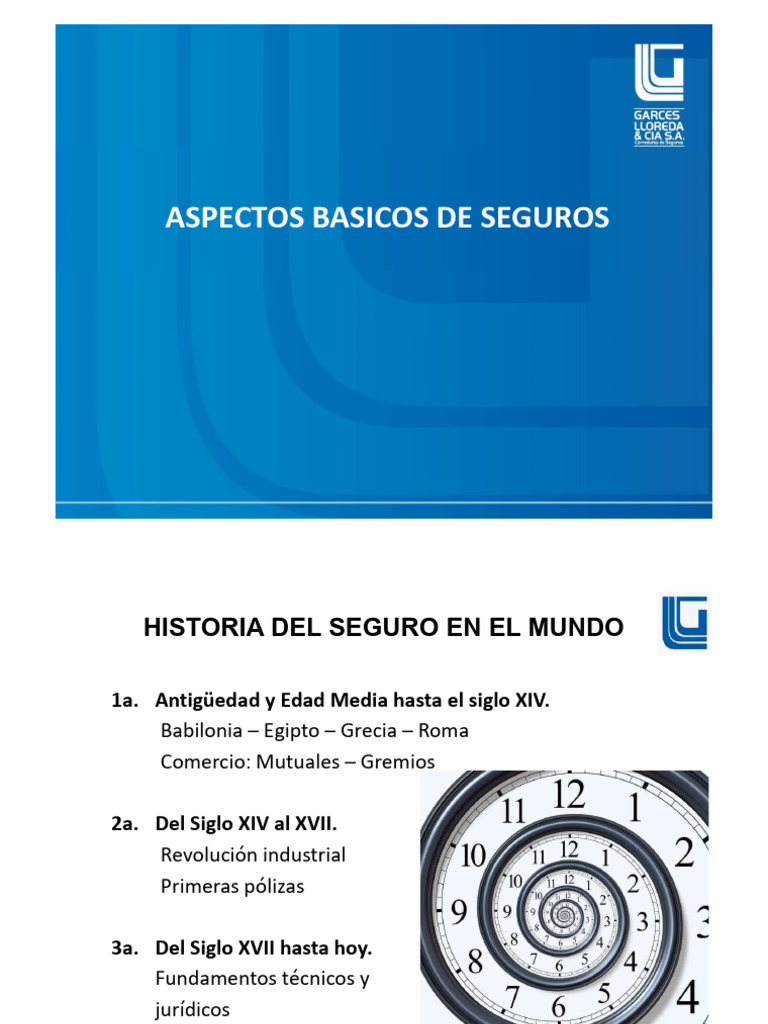 ASPECTOS BASICOS DE SEGUROS Ulti | PDF | Seguro | Póliza de seguros