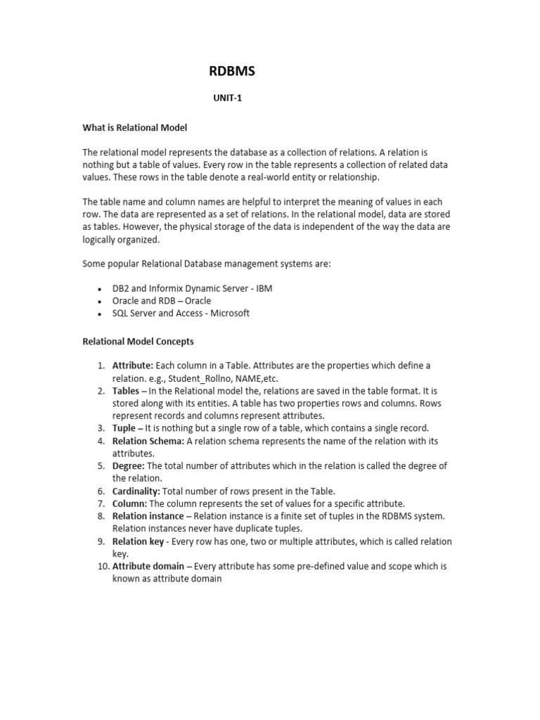 Relational Models | PDF