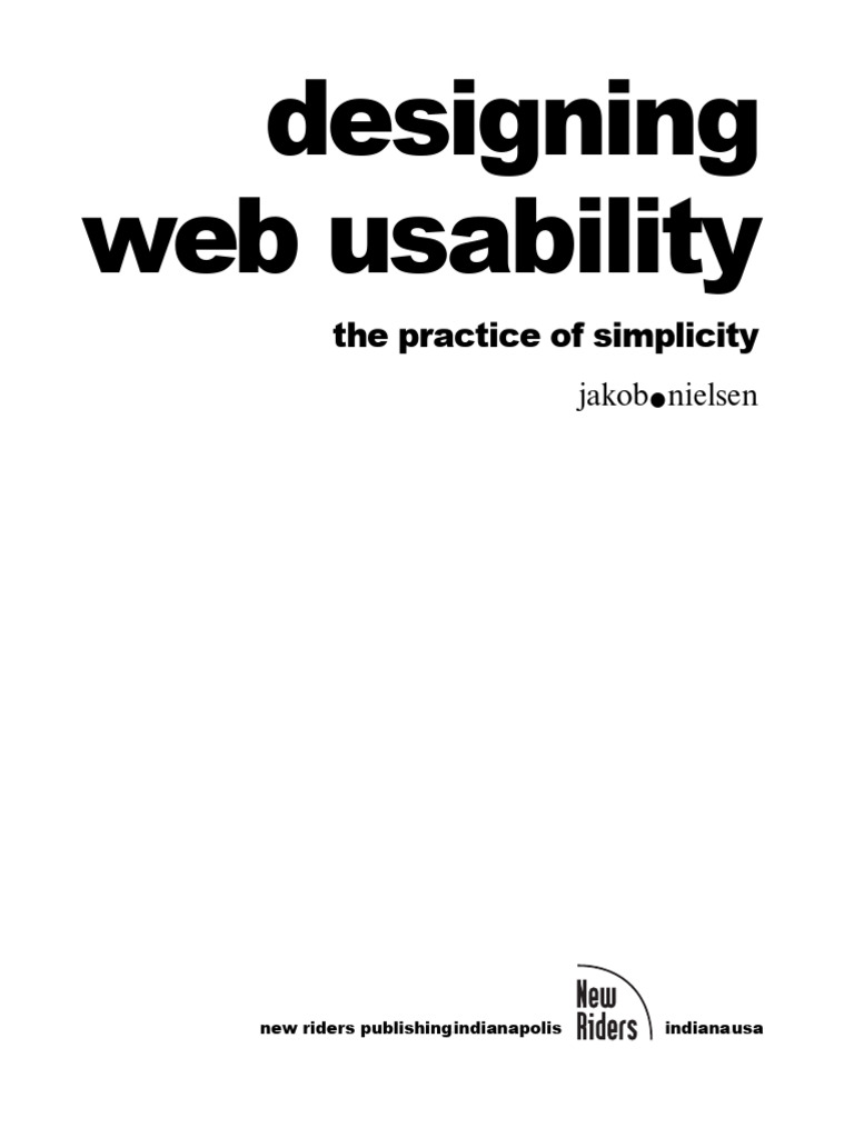 Designing Web Usability: The Practice of Simplicity | PDF
