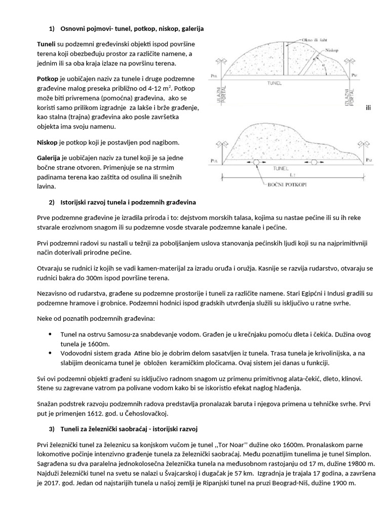 Podzemne Skripta 1 | PDF