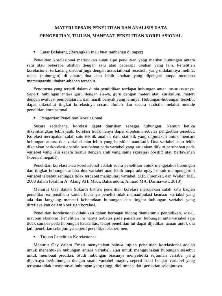 Materi Desain Penelitian Dan Analisis Data | PDF