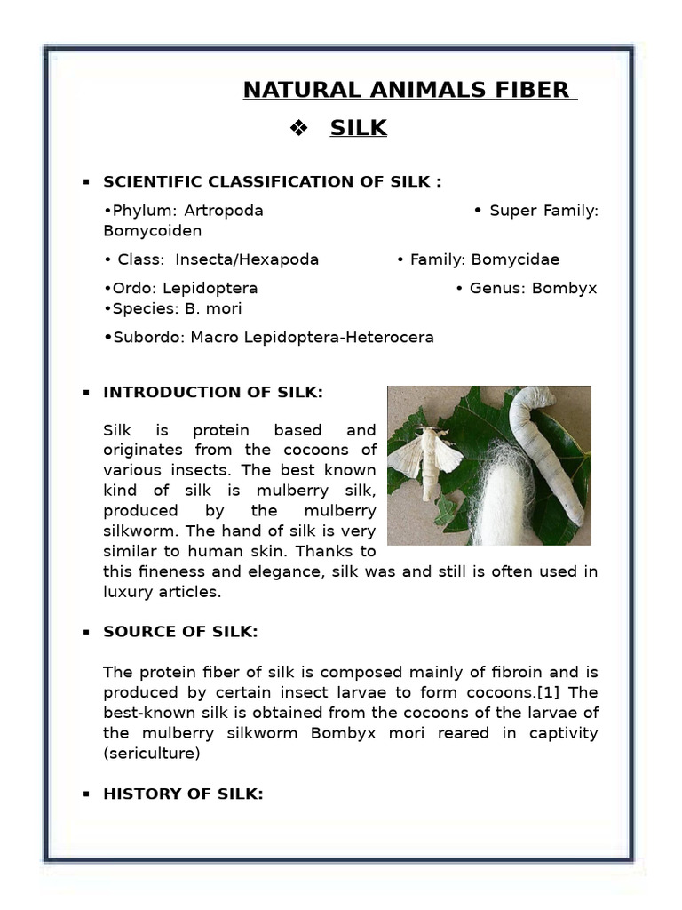 Silk Fiber. | PDF
