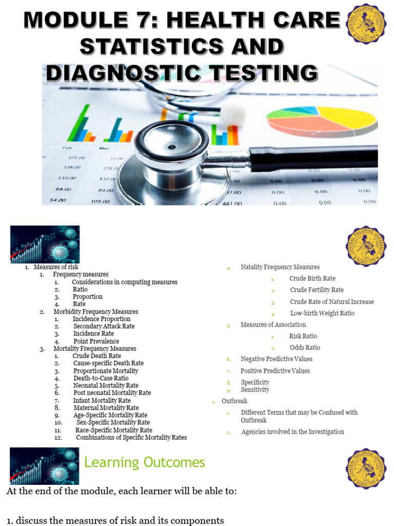 Module 7 - Healthcare Statistics and Diagnostic Testing | PDF