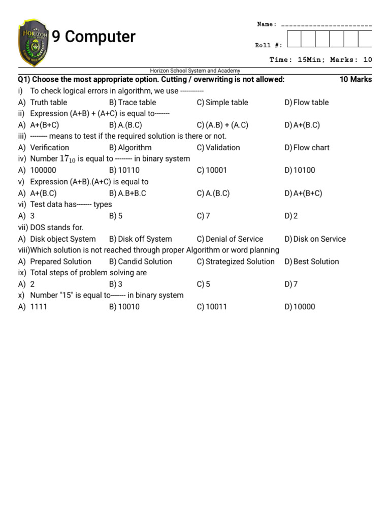 9th Computer.. | PDF