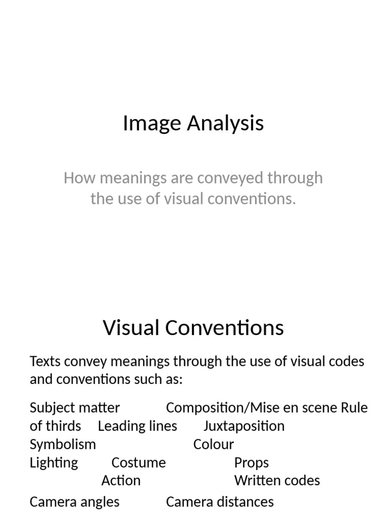Image Analysis Conventions | PDF