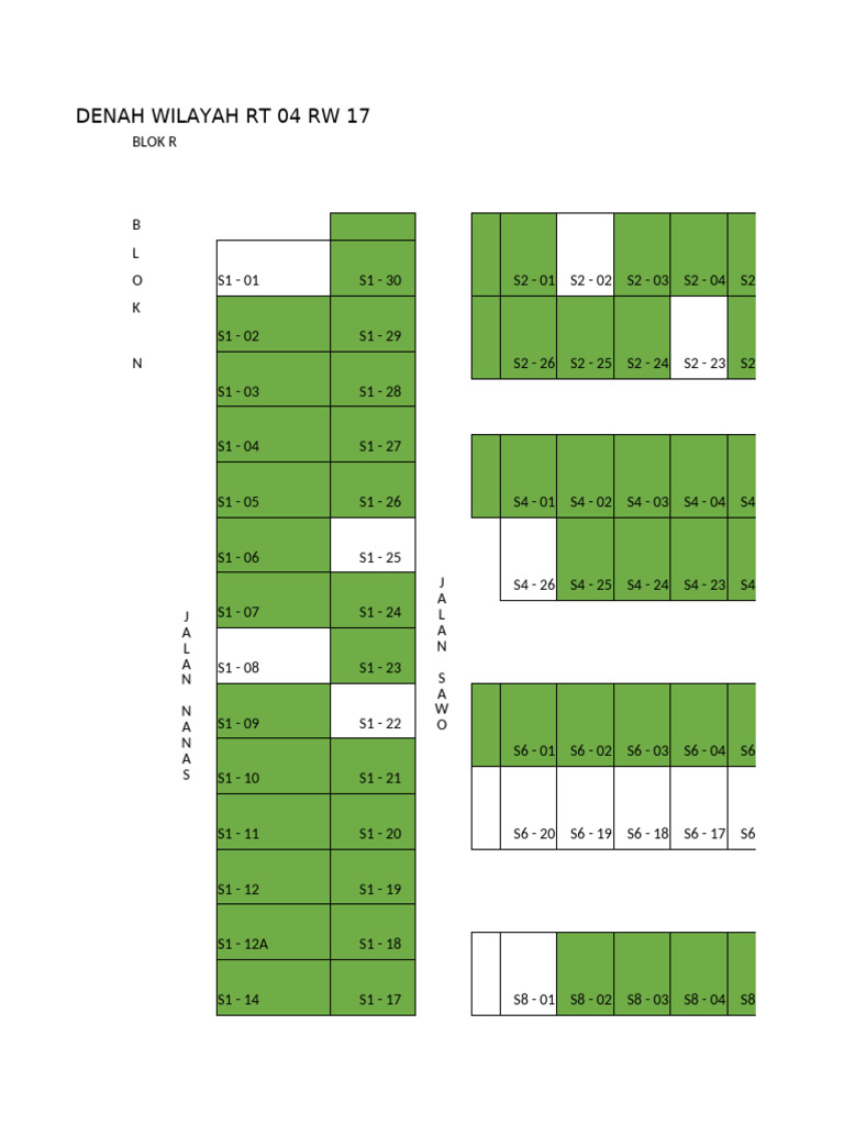 Denah Wilayah RT 04 RW 17 | PDF