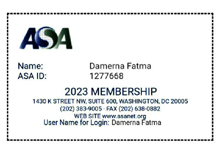 ASA Card | PDF
