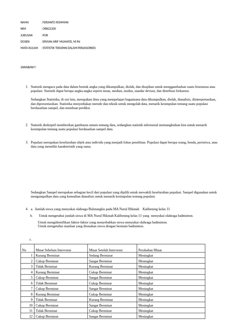 Uas Statistika | PDF