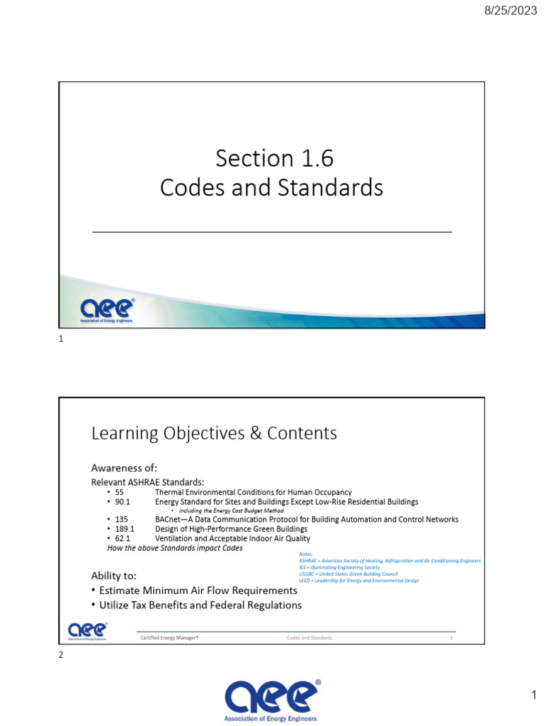 1.6 - Codes and Standards | PDF