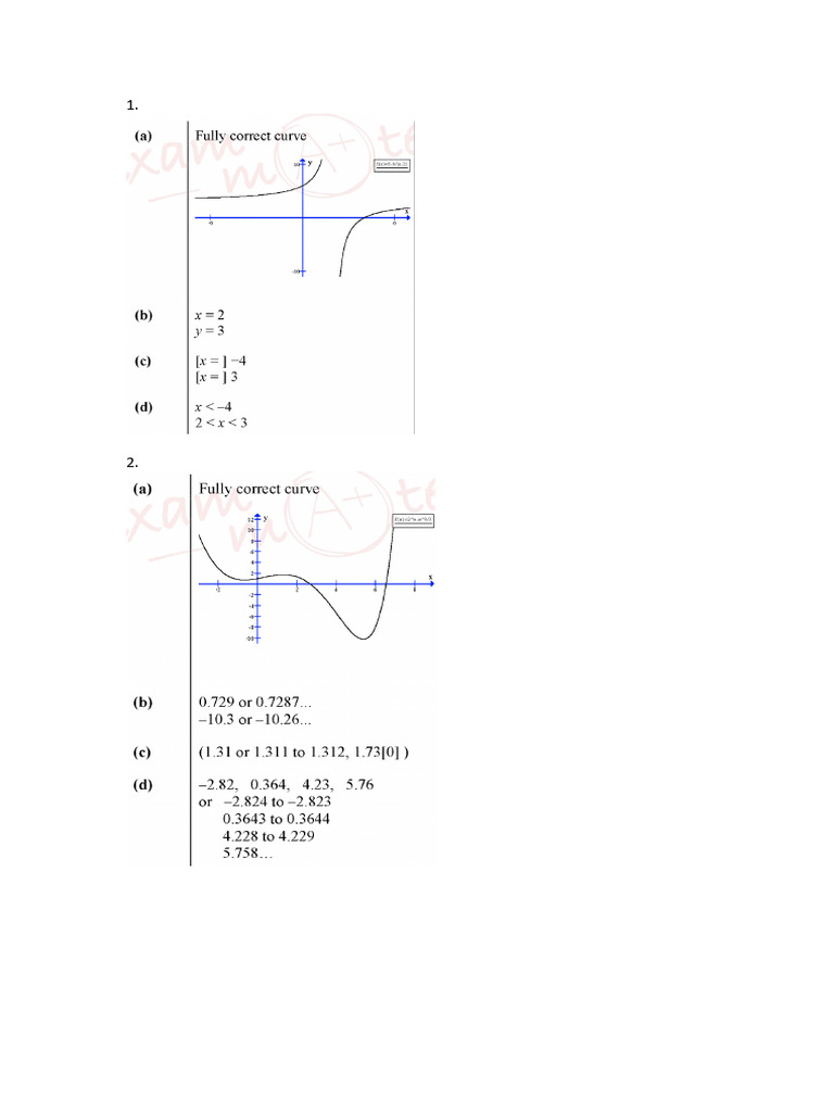 Graphical Analysis 3 - Answerkey | PDF