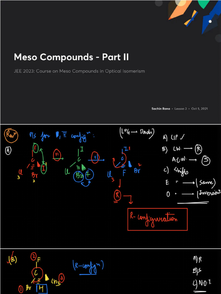Meso Compounds Part II With Anno | PDF