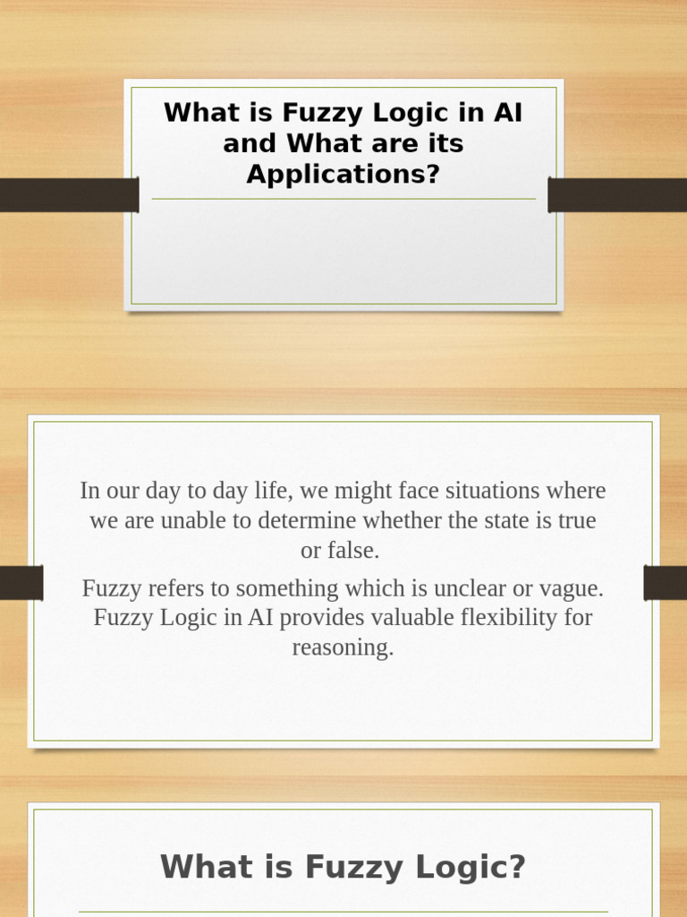 What Is Fuzzy Logic in AI and Applications | PDF