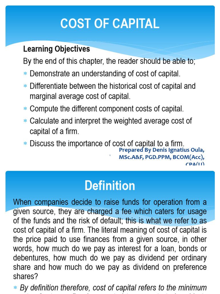 Cost of Capital | PDF
