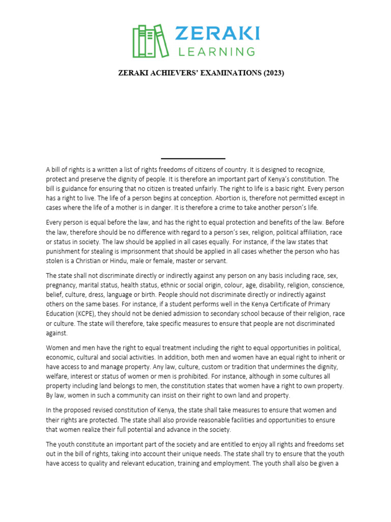 English Form 2 - Marking Scheme | PDF