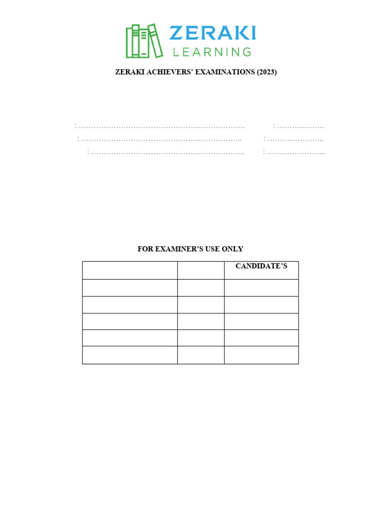 English Form 2 - Question Paper | PDF