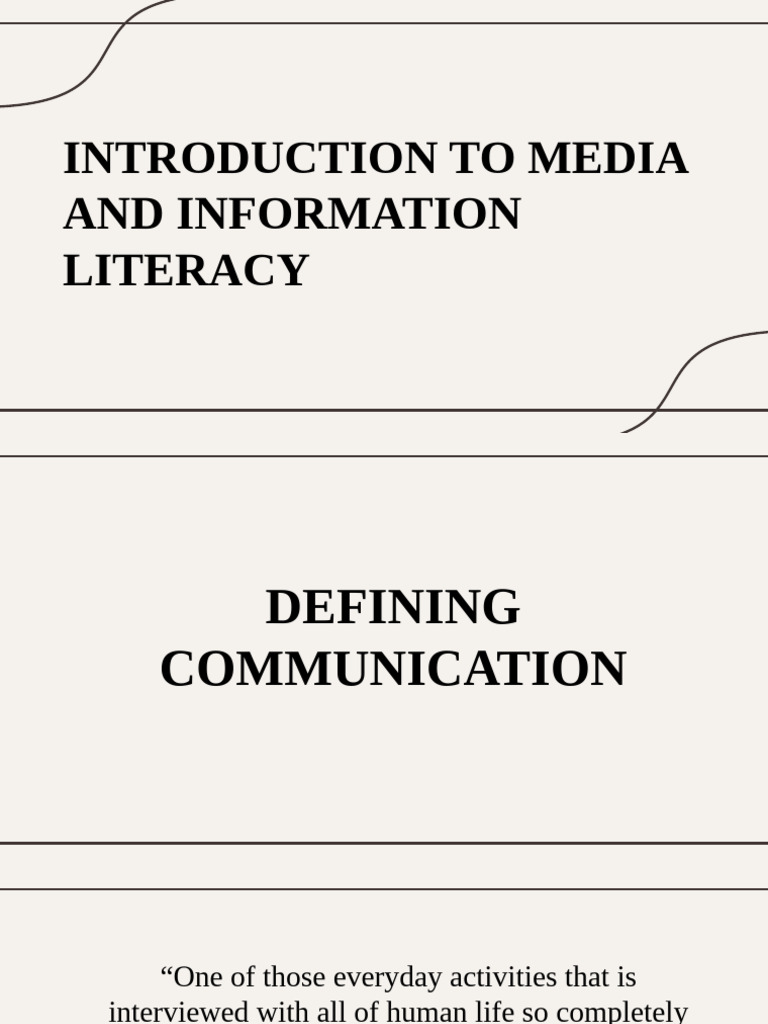 Media and Information Literacy | PDF