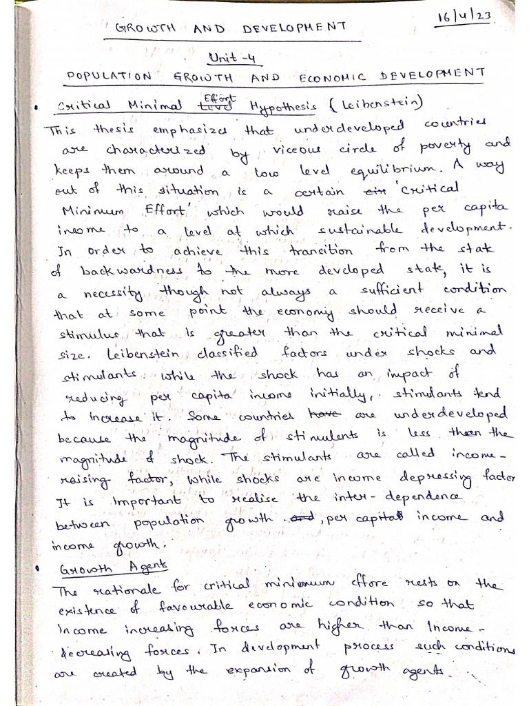 Unit 4 Development Economics | PDF