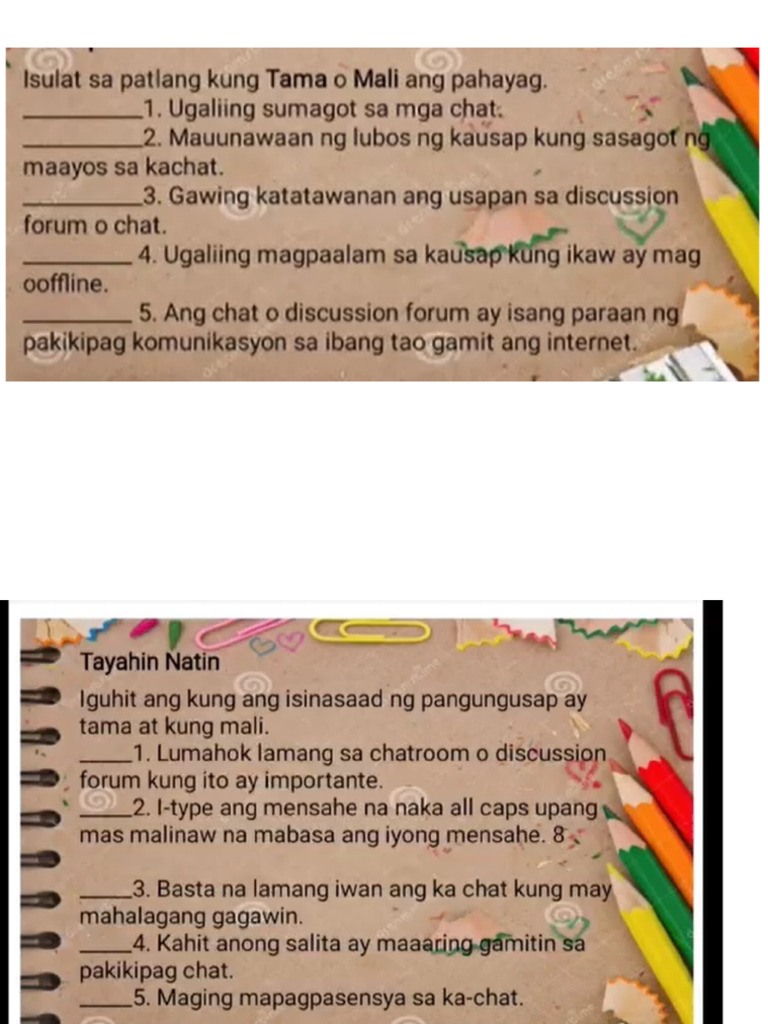 Epp 5 Worksheet Discussion Forum o Chat | PDF