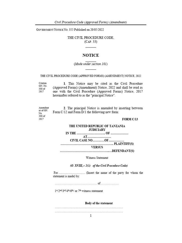 Civil Procedure Approved Forms, 2022 - MD, Mendez | PDF