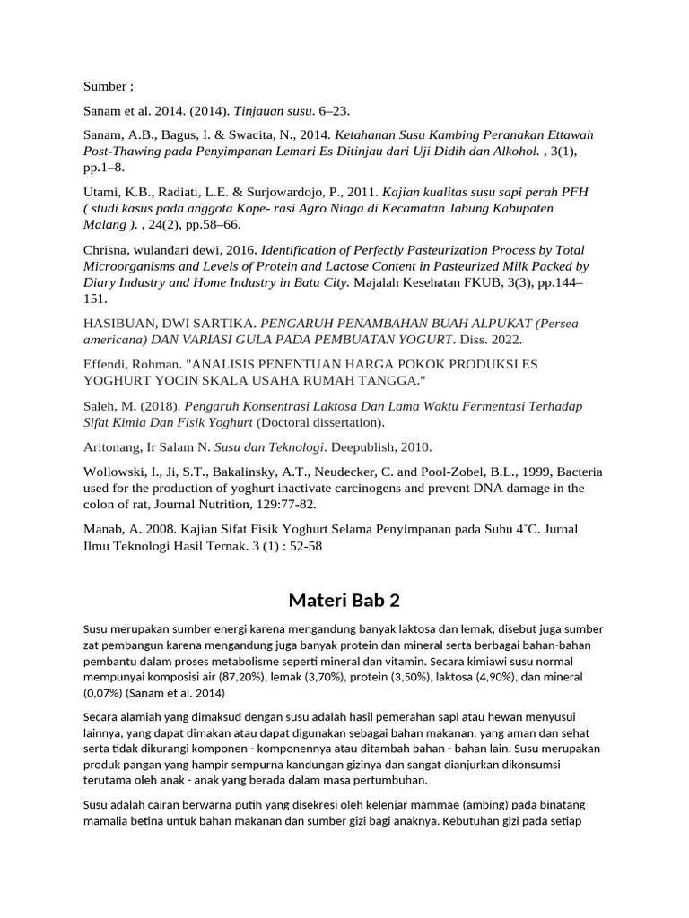 Bab 2 pkl materi susu | PDF