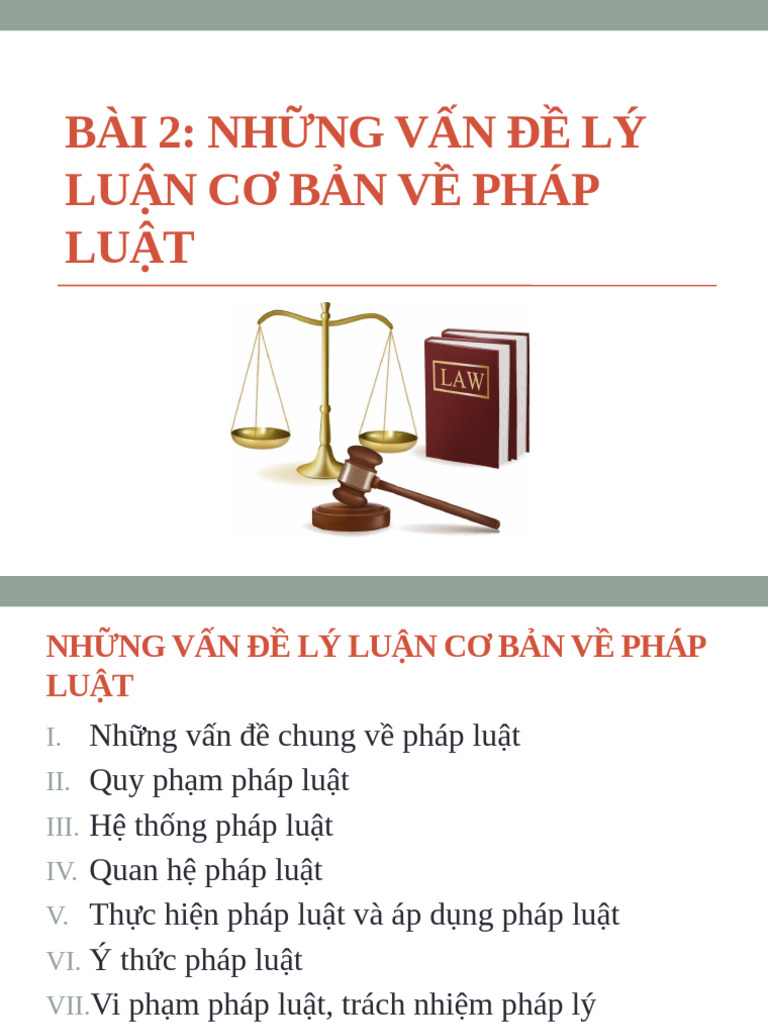 Bai 2 - Nhung Van de Li Luan Co Ban Ve Phap Luat | PDF
