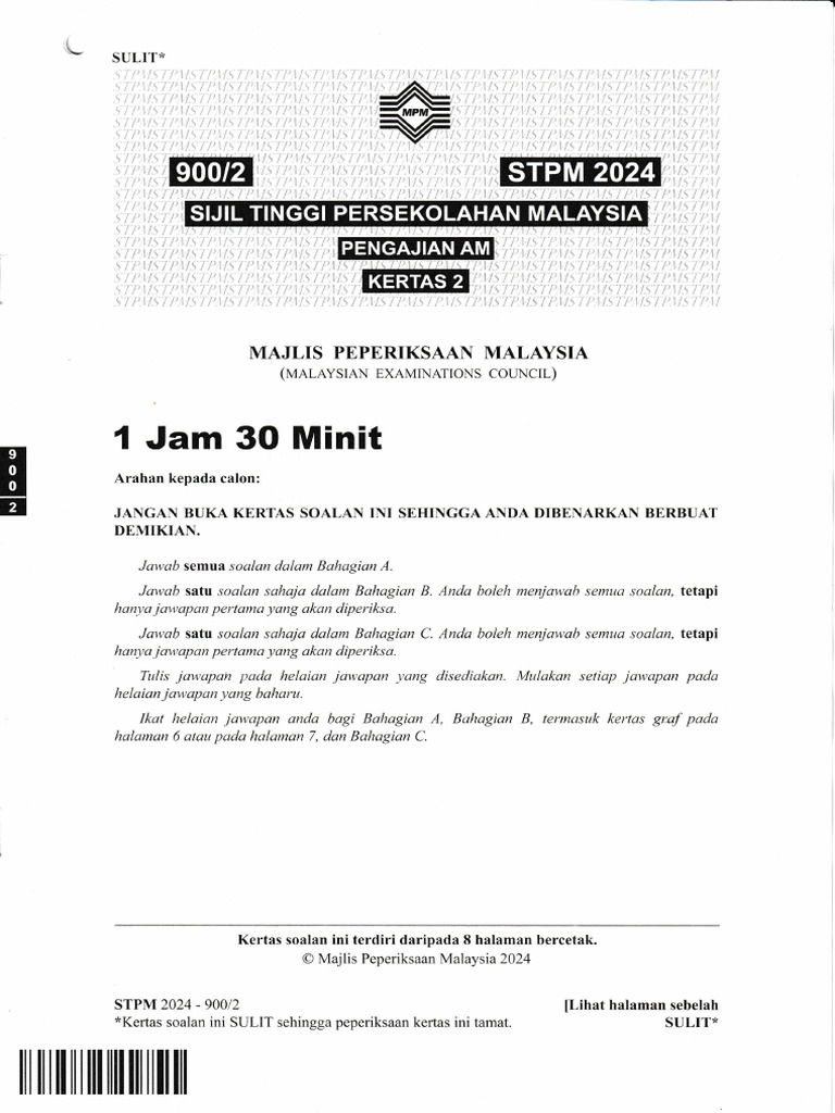 STPM 2024 Pa Sem 2 | PDF | Malaysia