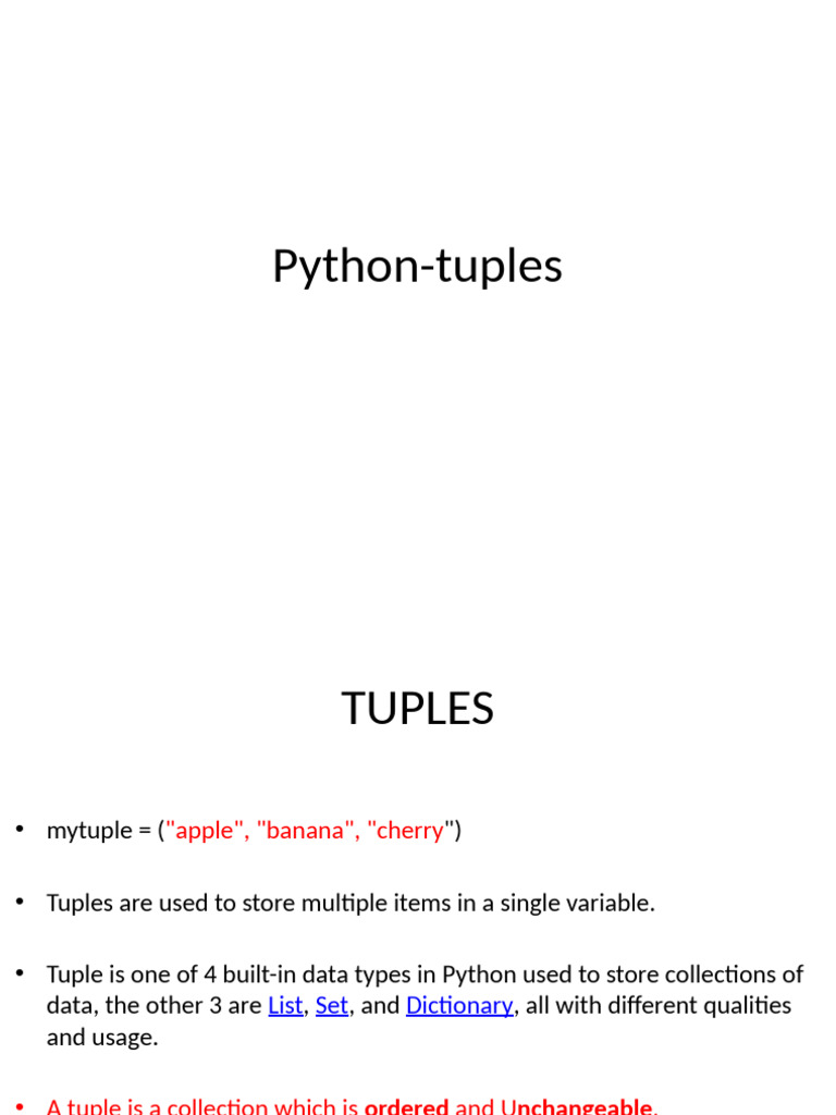 04 02 Tuples | PDF