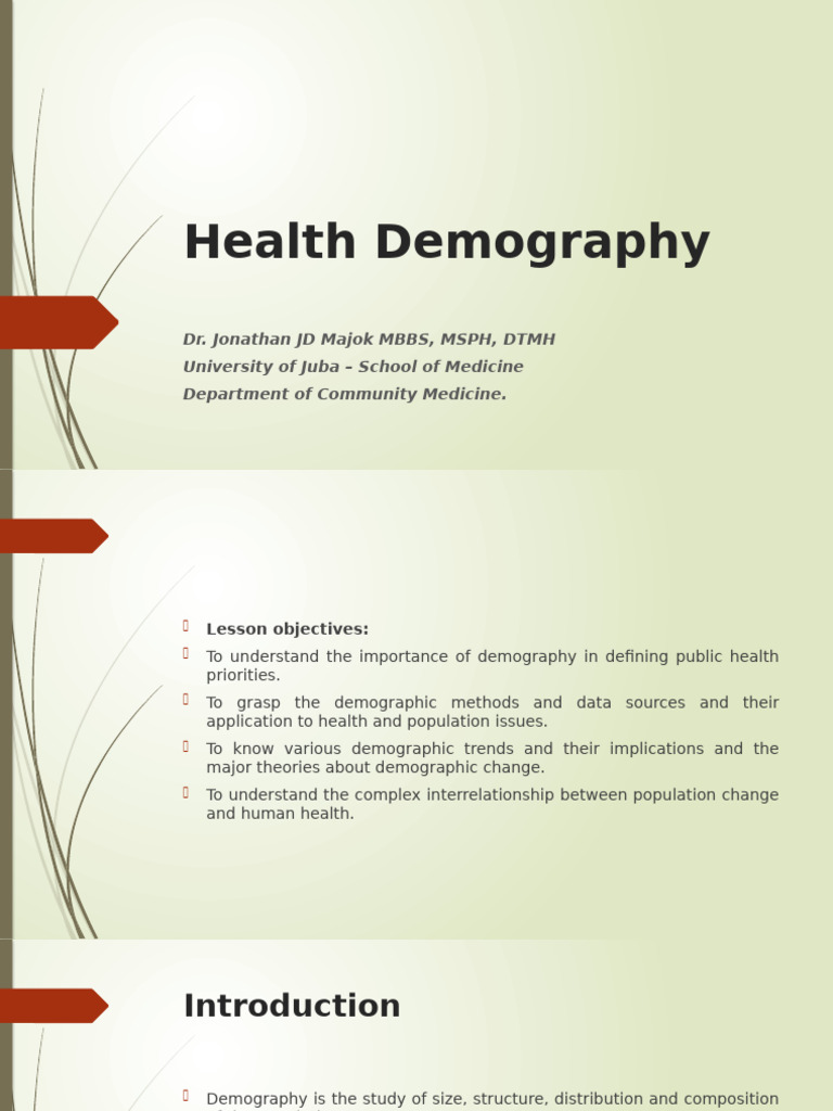 Health Demography (Autosaved) | PDF