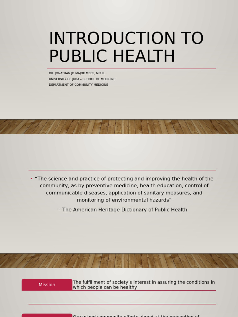 Introduction To Public Health JD-1 | PDF | Public Health | Community