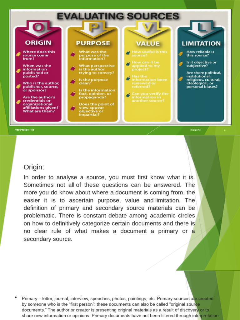 Source Analysis PPT | PDF