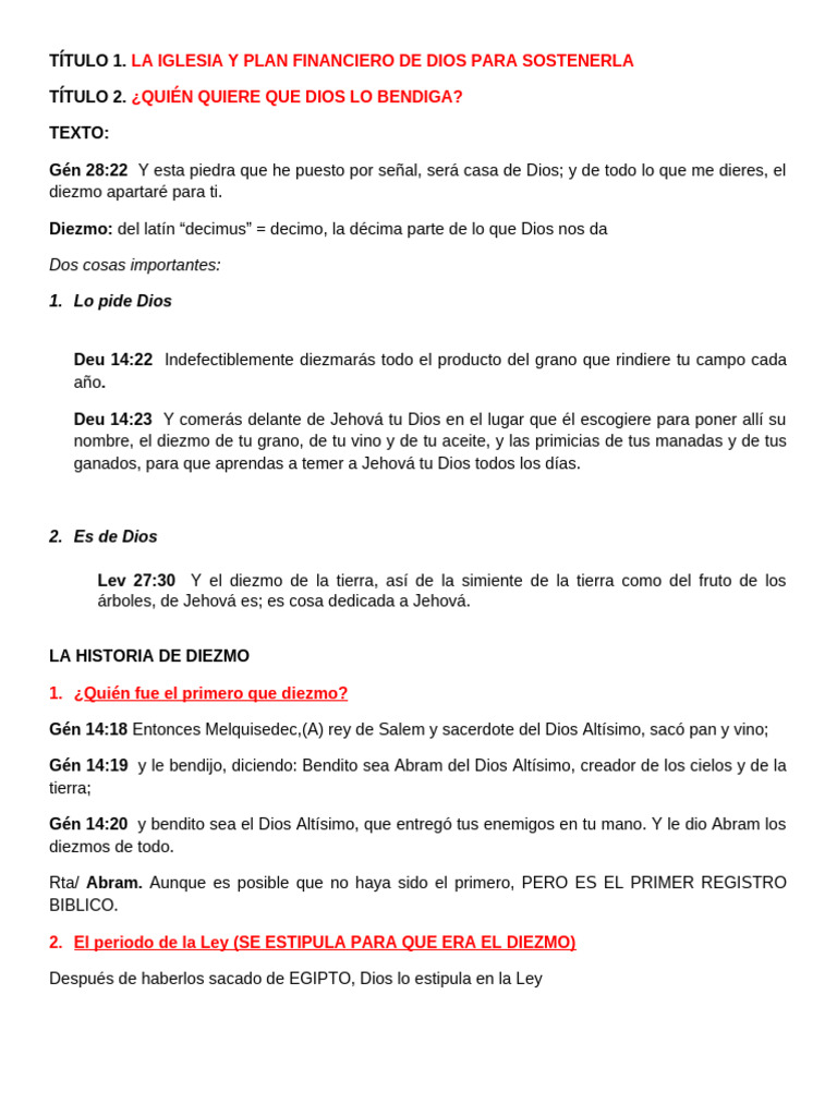 Diezmos | PDF | Diezmo | Abrahán