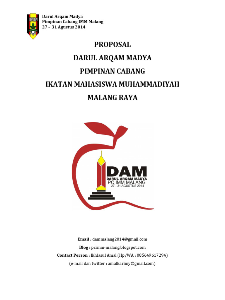 Proposal Dam Malang 2014 | PDF