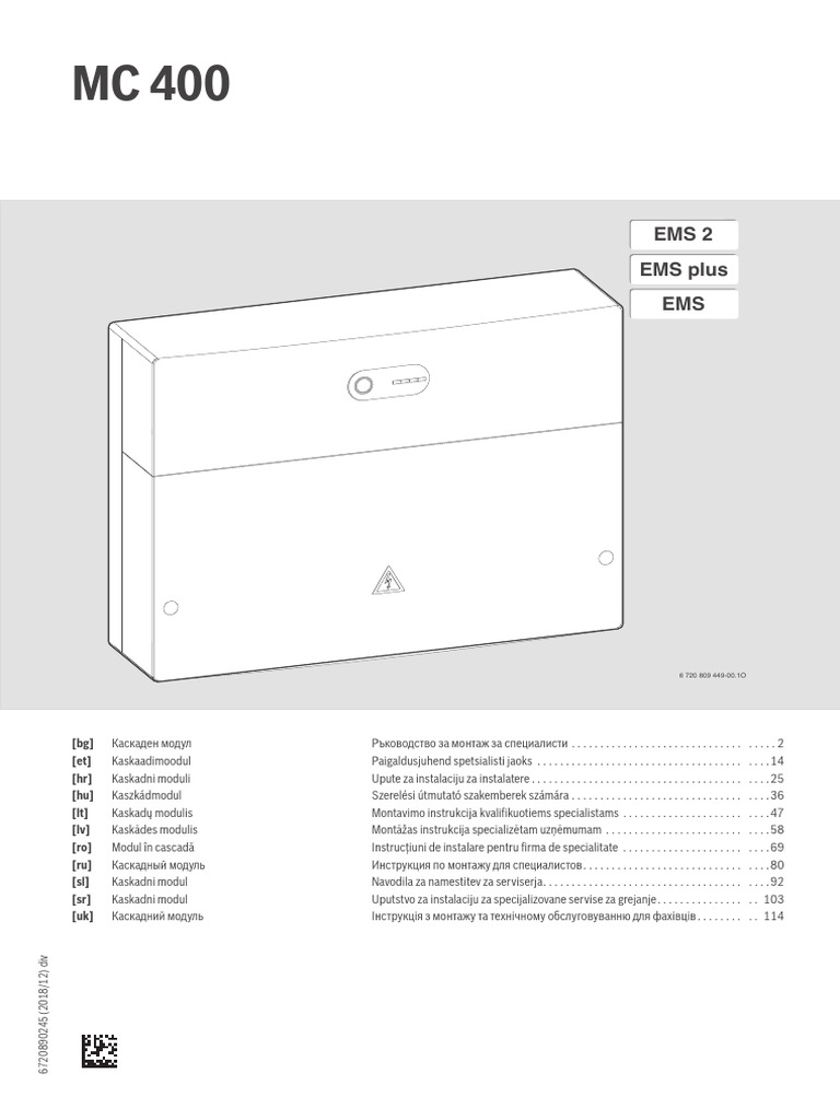 Manual de utilizare Modul EMS - MC 400 | PDF