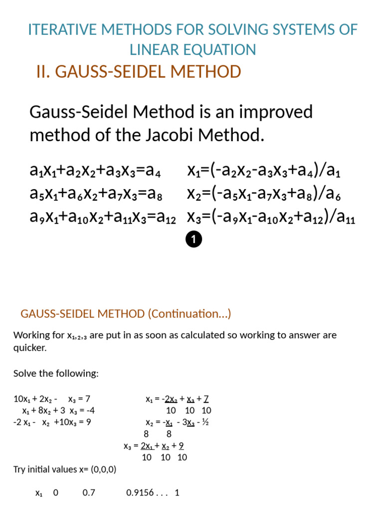 6.) CE324 Gauss-Seidel Method | PDF