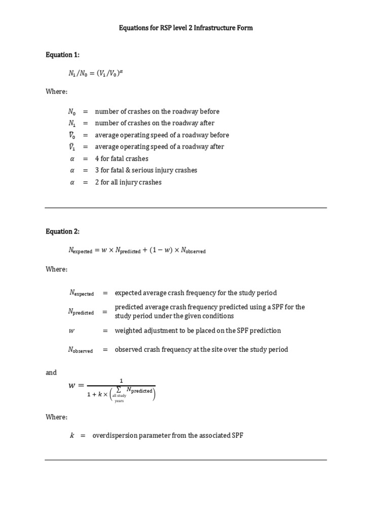 RSP2I Equations | PDF