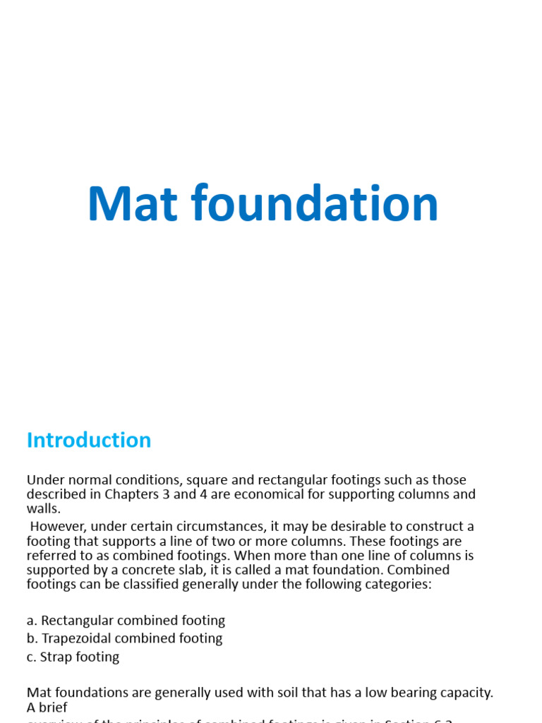 Mat Foundations - Summer | PDF