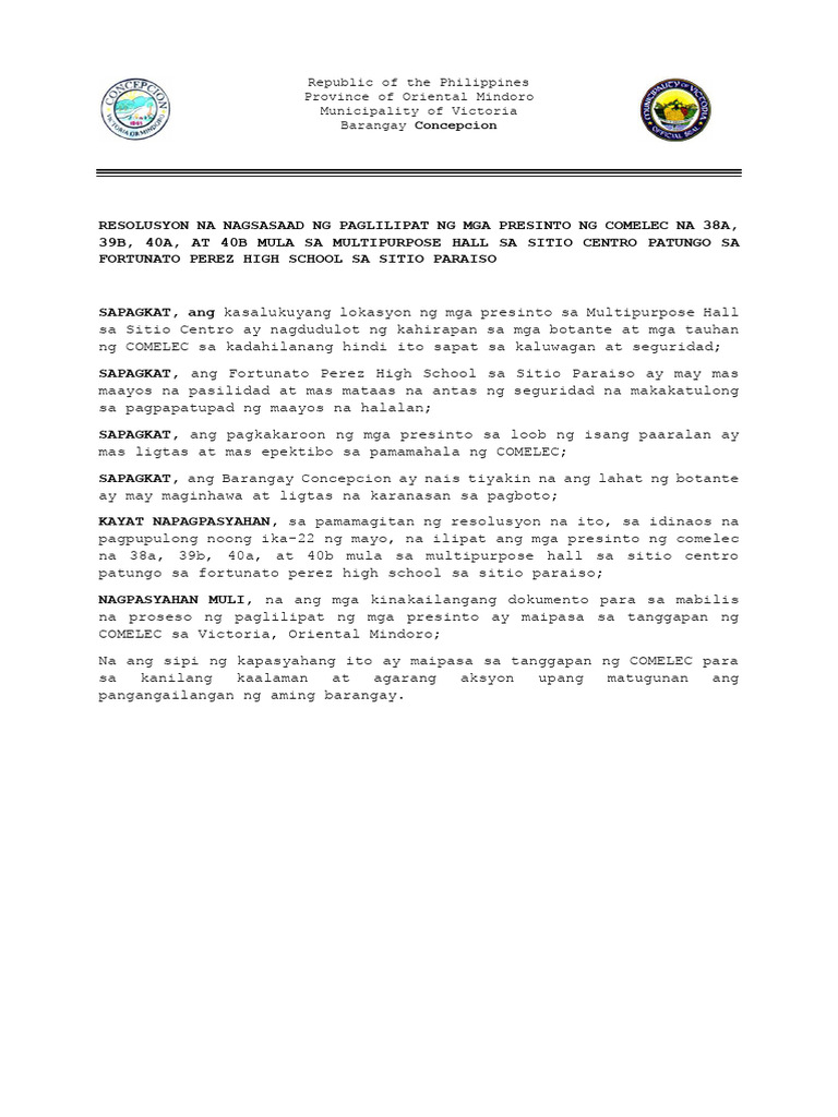 Comelec Resolution | PDF